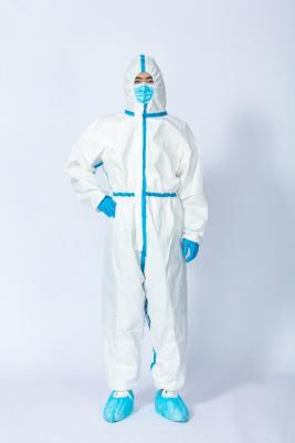China Chemical Disposable Microporous Coverall Protective Hooded for sale