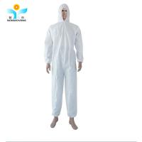 China Safety SMS Hooded Disposable Protective Wear With Zipper Chemical Protect Resistant for sale