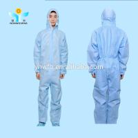 China Elastic Wrist Disposable Protective Wear Coveralls Non Woven Clothing for sale