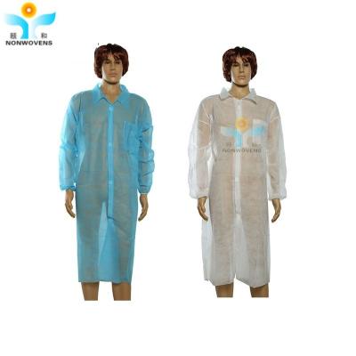 China Breathable Disposable Lab Gown 10pcs/Bag Non-Woven Fabric Waterproof for sale