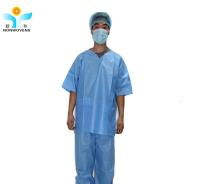 China PP SMS Disposable Patient Suits Separate Drawstring Waist For Hospital Uniform for sale