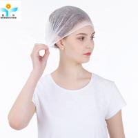 China Light Polypropylene Disposable Clip Bouffant Surgical Cap 18'' 25gsm Breathable for sale