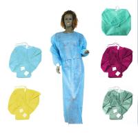 China Polypropylene Isolation Gown With Elastic Cuffs Collar Tie Design 16-45gsm for sale