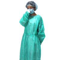 China Elastic Cuff Disposable Isolation Gown Knitted Cuff Long Sleeve CE Certified for sale