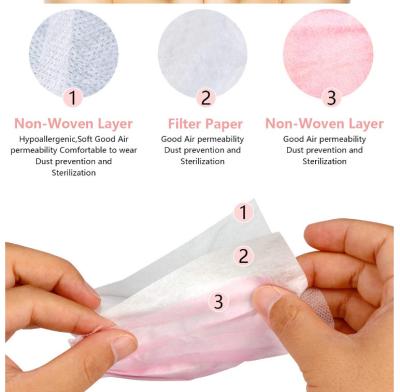 China Earloop Elastic Disposable 3 Ply Face Mask 25Gsm+ Skin Friendly for sale