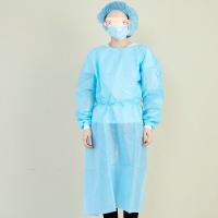China Non Woven Disposable Isolation Gowns With Tie Back And Elastic/Knitted Cuffs for sale