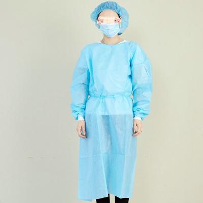 China Non Woven Disposable Isolation Gowns With Tie Back And Elastic/Knitted Cuffs for sale
