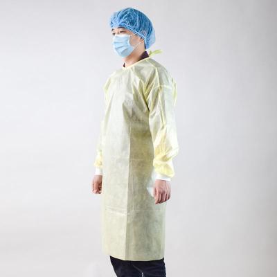 China Anti Static Disposable Nonwoven Isolation Gowns With Elastic Cuff Resistance Sewing for sale