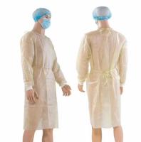 China Sewing Disposable Isolation Clothes Gown 1pc/Bag Collar-Tie Dustproof for sale