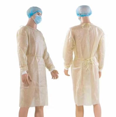 China Sewing Disposable Isolation Clothes Gown 1pc/Bag Collar-Tie Dustproof for sale