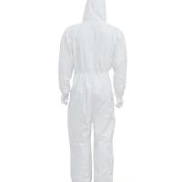 China 10pcs/Bag White Disposable Protective Coverall Of PP/SMS/Microporous Fabric for sale