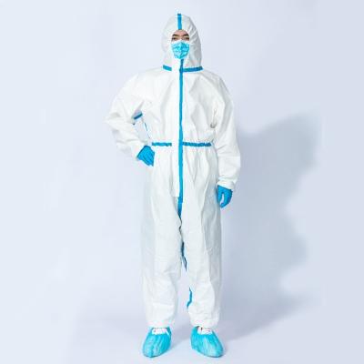 China Breathable Waterproof Disposable Protective Coverall In Microporous Fabric for sale