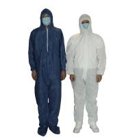 China Waterproof Protection Safety Coverall With Zipper Front And Elastic Cuff for sale