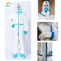 China Microporous Disposable Coverall With Elastic Ankle And Zipper Front PP Material for sale