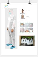 China S-XXXL Blue Disposable Protective Coverall Zipper Front For Safety for sale