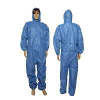 China Collared Protective Clothing With PP Microporous Fabric And Attached Hood for sale