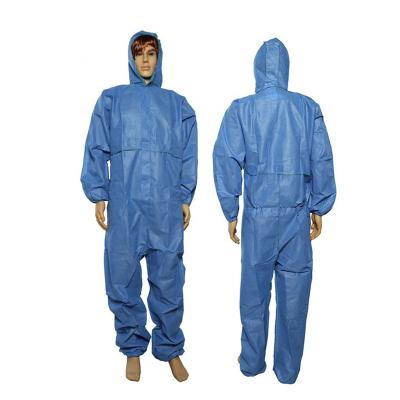 China Collared Protective Clothing With PP Microporous Fabric And Attached Hood for sale