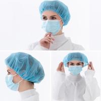 China Breathable Disposable Hair Net Cap in White Single Elastic Design for sale