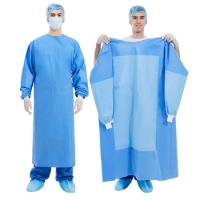 China Mass Production Level3 50gsm Medical Antibacterial Disposable Surgical Gown for sale