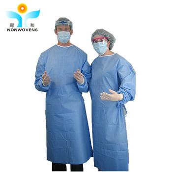 China SMS Nonwoven Eco Friendly Breathable Surgical Gowns with Antibacterial Protection for sale