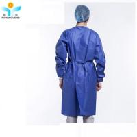 China 30-50gsm Disposable Surgical Gown Non-Woven Fabric Waist 2 Or 4 Ties for sale