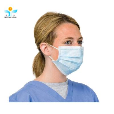 China Earloop Elastic 3 Ply Disposable Face Mask Dustproof Breathable 25 Gsm For Hospital for sale