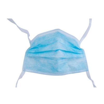 China Elastic Disposable Tie-On 3Ply Face Mask 25 25 25 Gsm PP SMS Meltblown for sale