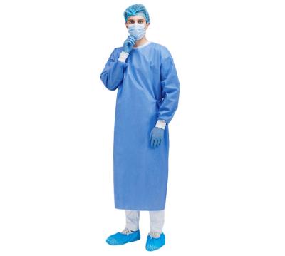 China Reinforced EO Sterilized Disposable Surgical Gown with Elastic Cuff for sale