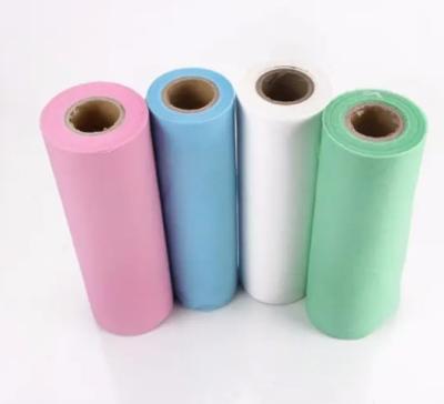 China Breathable Eco Friendly Disposable Bedsheet Roll Soft Dust Proof PE Lamination Fabric for sale