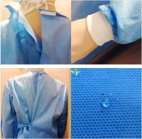 China Mass Production Level3 50gsm Medical Antibacterial Disposable Surgical Gown for sale