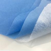 China Medical Blue Disposable SMS Gown Material For Scrub Suit Mask for sale