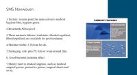 China Medical Blue Disposable SMS Gown Material For Scrub Suit Mask for sale