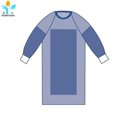 China Eco friendly Reinforced Surgical Gown Ultrosonic Welding Individual Package Anti Bacterial Sterlization Style for sale