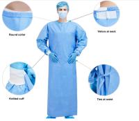 China Disposable Non Sterile Breathable Eco Friendly Reinforced Surgical Gown for sale