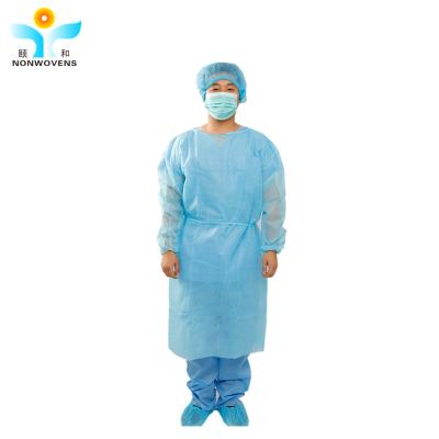 China 16-45gsm Hospital Isolation Gown In 10pc/ Bag Packaging For Medical Supplies Dustproof for sale