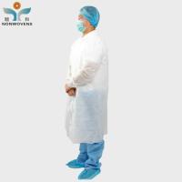 China 25 50gsm Disposable Lab Coat In Blue Or Customized For Laboratory for sale