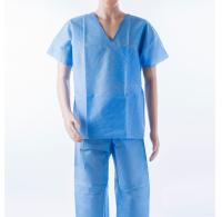 China SMMS Disposable Surgical Gown Short Sleeve Patient Suits  For Hospital for sale