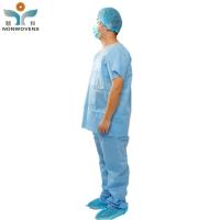 China SMMS Disposable Surgical Gown Short Sleeve Patient Suits  For Hospital for sale