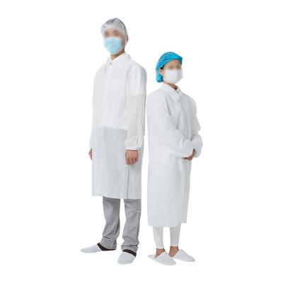 China 25 50gsm One - Time Lab Wear Coat Sell For Affordable And Effective Protection for sale