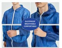 China Waterproof Protective Coverall Clothings With Zipper And Elastic Ankles for sale