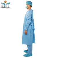 China Elastic or Knitted Cuff Medical Surgical Gown with Ultrasonic Welding for sale