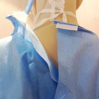China 30-50gsm Blue Disposable Surgical Gowns For Infection Control for sale