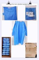 China 30-50gsm Blue Disposable Surgical Gowns For Infection Control for sale