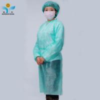 China 115*137cm 35gsm elastic Cuff Disposable isolation Gown For Hospital for sale