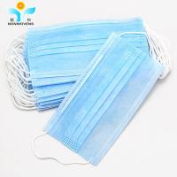 China FDA 3 Ply Disposable Face Mask With Ear Loop 17.5*9.5cm for sale