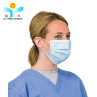 China PP Meltblown 3 Ply Disposable Face Mask , 175mm*95mm Surgical Tie On Face Mask for sale