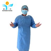 China EO Sterile Disposable Surgical Gown 50gsm With Knitted Cuff for sale