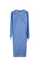 China EO Sterile Disposable Surgical Gown 50gsm With Knitted Cuff for sale
