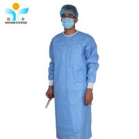 China Knit Cuffs Disposable Surgical Gown 40gsm 45gsm SMS PE for sale