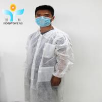 China YIHE Long Style Disposable Visitor Gown OEM Disposable White Lab Coats For Hospital for sale
